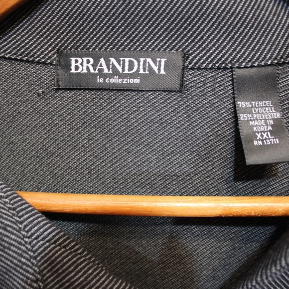 Brandini | Shirts | Brandini Le Collezioni Mens Xxl Black Long Sleeve ...